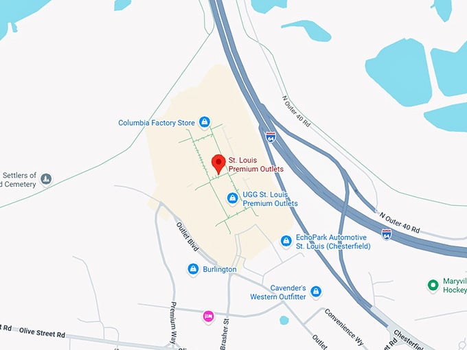 16. st. louis premium outlets map