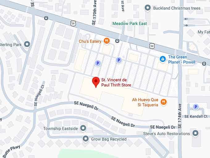 16. st. vincent de paul thrift store (17108 se powell blvd) map