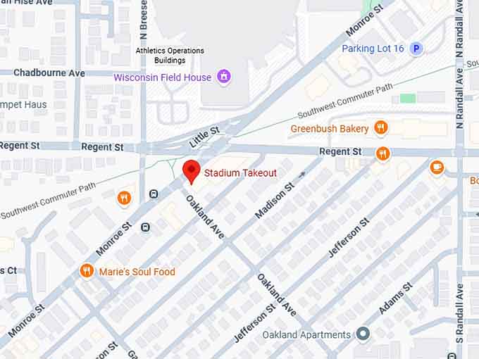 16. stadium takeout map