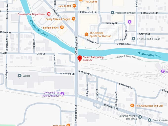 16. steam railroading institute map