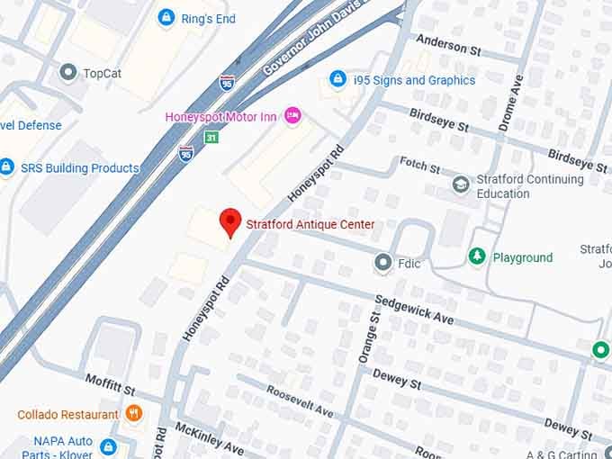 16. stratford antique center map