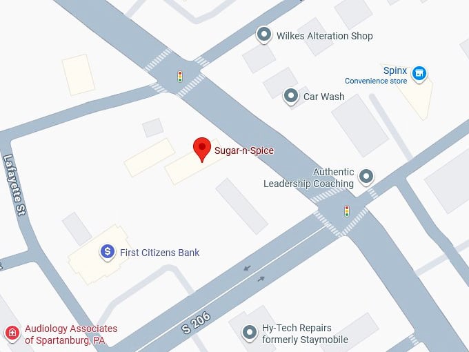 16. sugar n spice's map