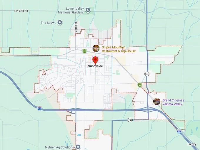 16. sunnyside, wa map