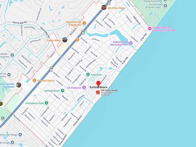 16. surfside beach map