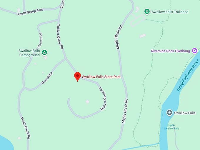 16. swallow falls state park map