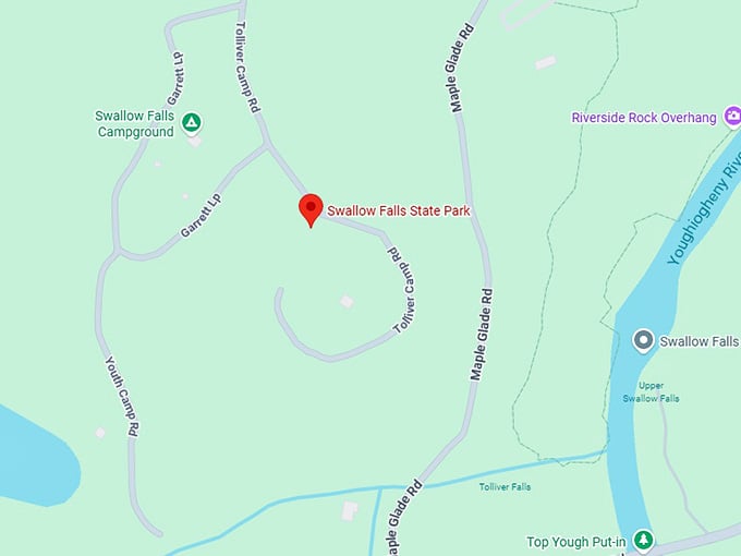 16. swallow falls state park map