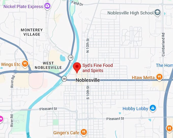 16. syd's fine food and spirits map