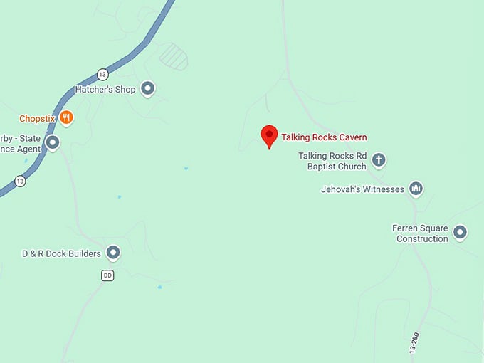 16. talking rocks cavern map