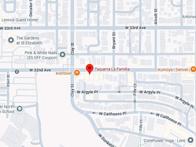 16. taqueria la familia map