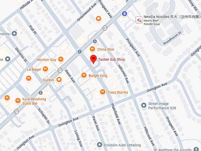 16. tastee sub shop map