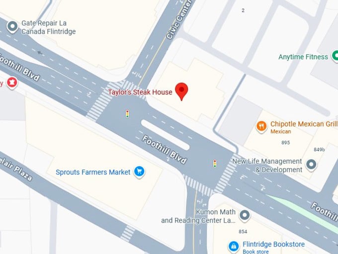 16. taylor's steak house's map