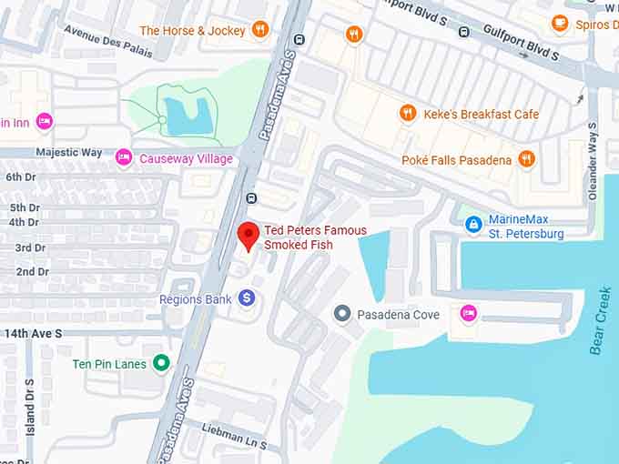 16. ted peters famous smoked fish map