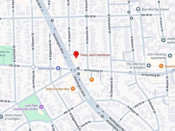 16. texas jacks barbecue map