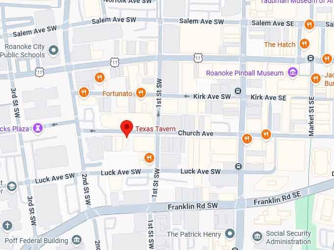 16. texas tavern map