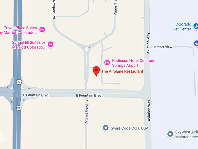 16. the airplane restaurant map