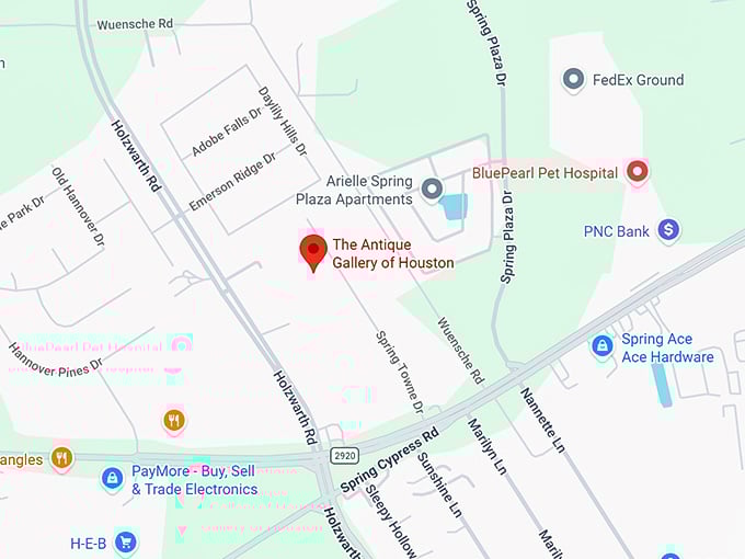 16. the antique gallery of houston map