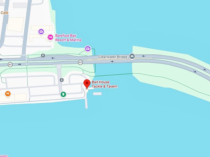 16. the bait house tackle & tavern map