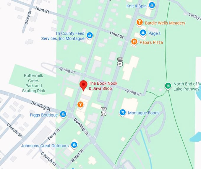 16. the book nook & java shop map