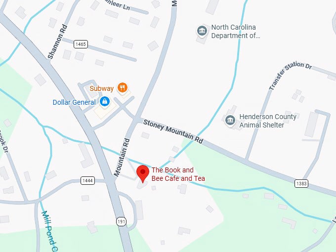 16. the book and bee cafe and tea map