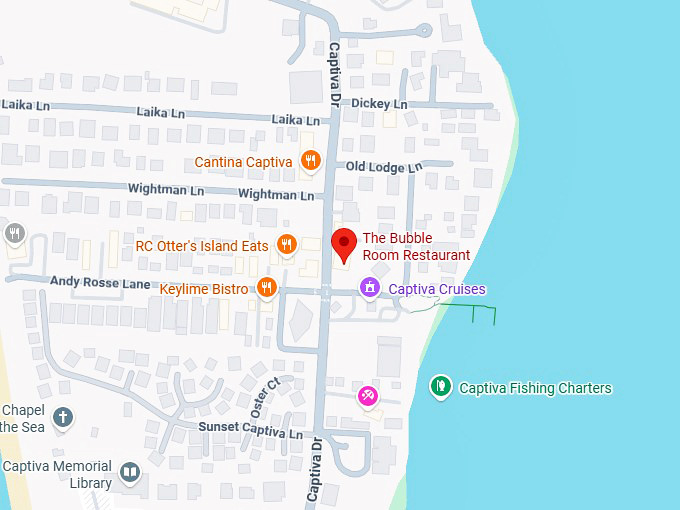 16. the bubble room restaurant map