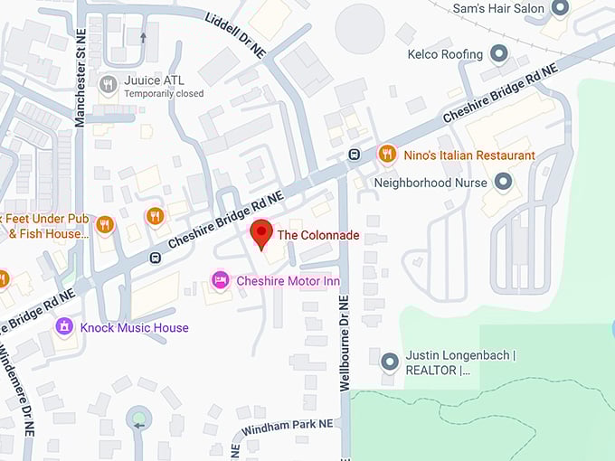 16. the colonnade map