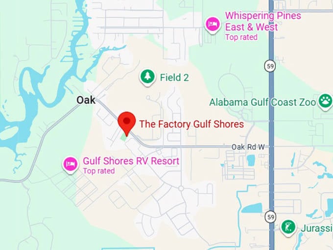 16. the factory gulf shores map