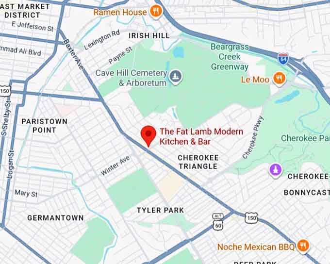 16. the fat lamb modern kitchen & bar map
