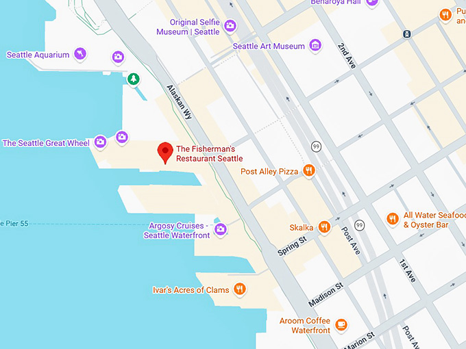 16. the fisherman's restaurant seattle map
