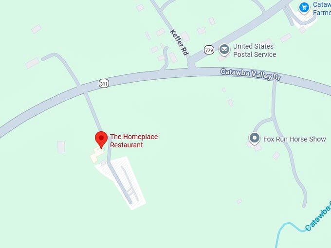 16. the homeplace restaurant map