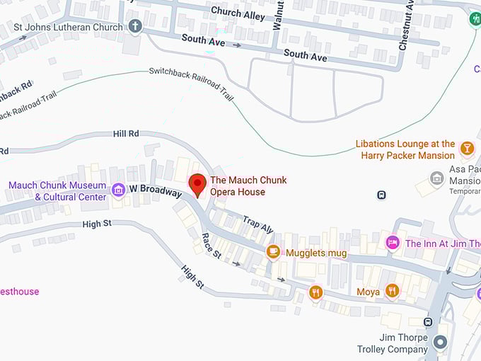 16. the mauch chunk opera house map