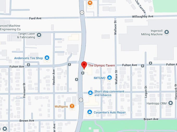 16. the olympic tavern map