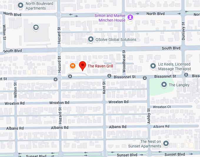 16. the raven grill map