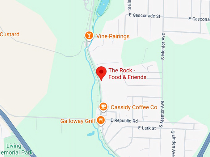 the rock food & friends map