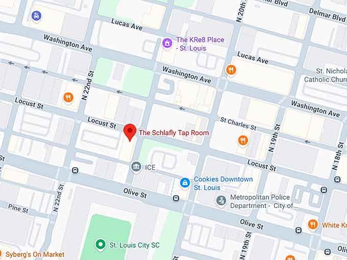 16. the schlafly tap room map