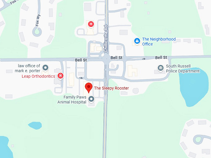 16. the sleepy rooster map