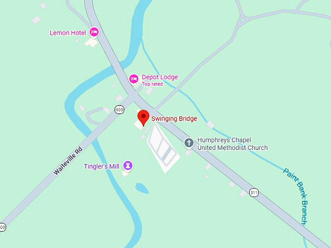 16. the swinging bridge restaurant map