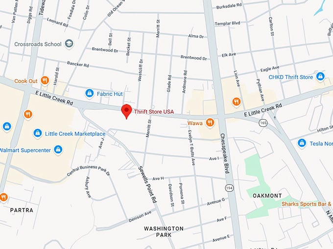 16. thrift store usa map