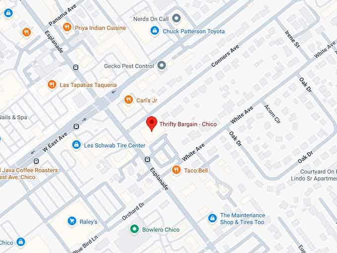 16. thrifty bargain chico map