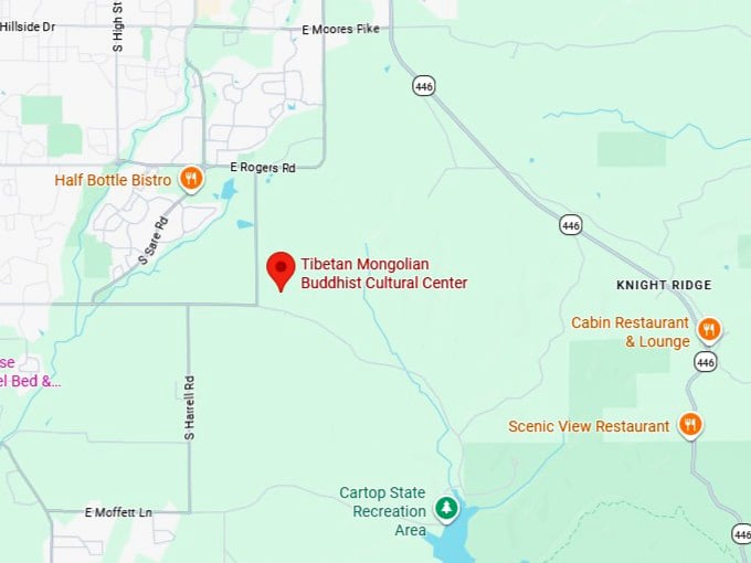 16. tibetan mongolian buddhist cultural center map