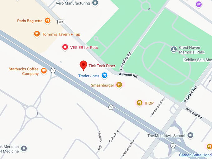 16. tick tock diner map