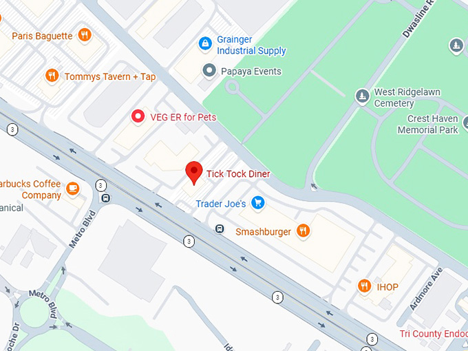 16. tick tock diner map