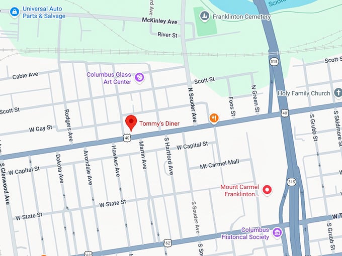 16. tommy's diner map