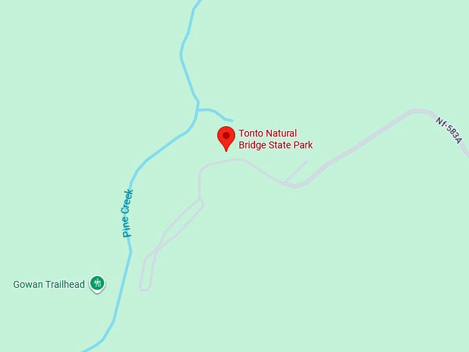 16. tonto natural bridge state park map