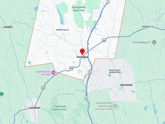 16. torrington, ct map