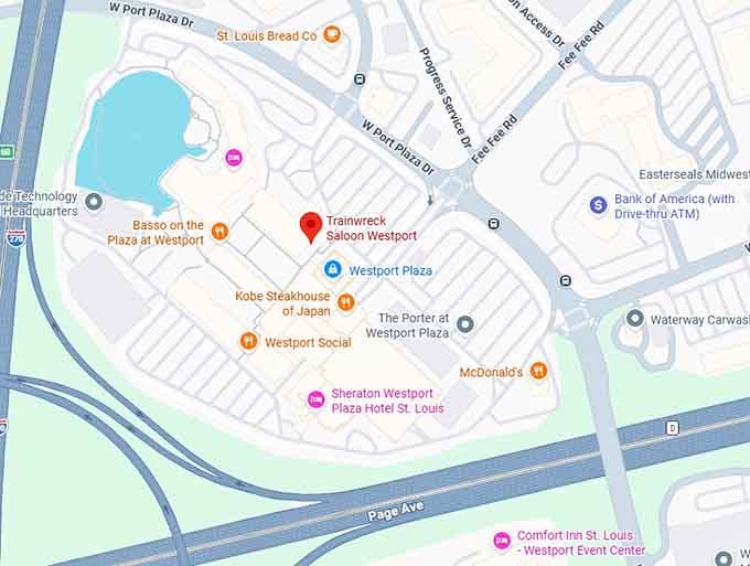 16. trainwreck saloon (314 w port plaza dr) map