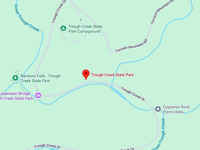16. trough creek state park map