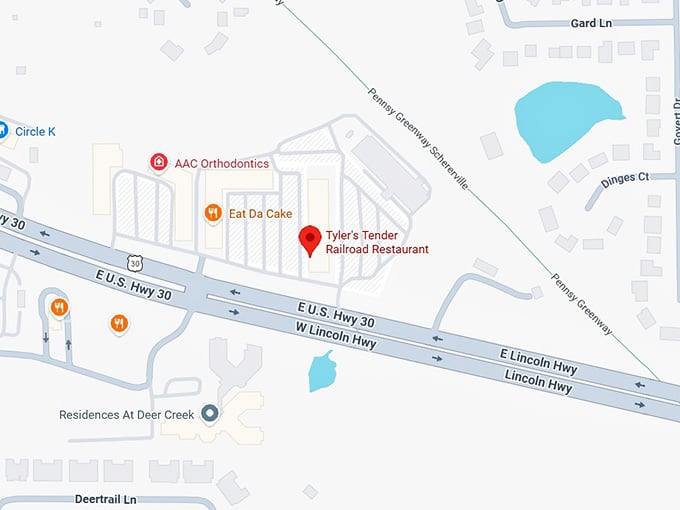 16. tyler's tender railroad restaurant map