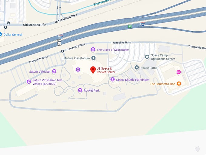 16. u.s. space & rocket center map