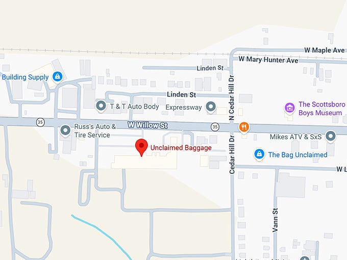 16. unclaimed baggage map