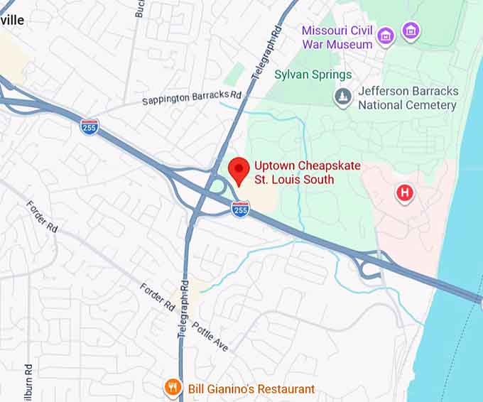 16. uptown cheapskate st. louis south map